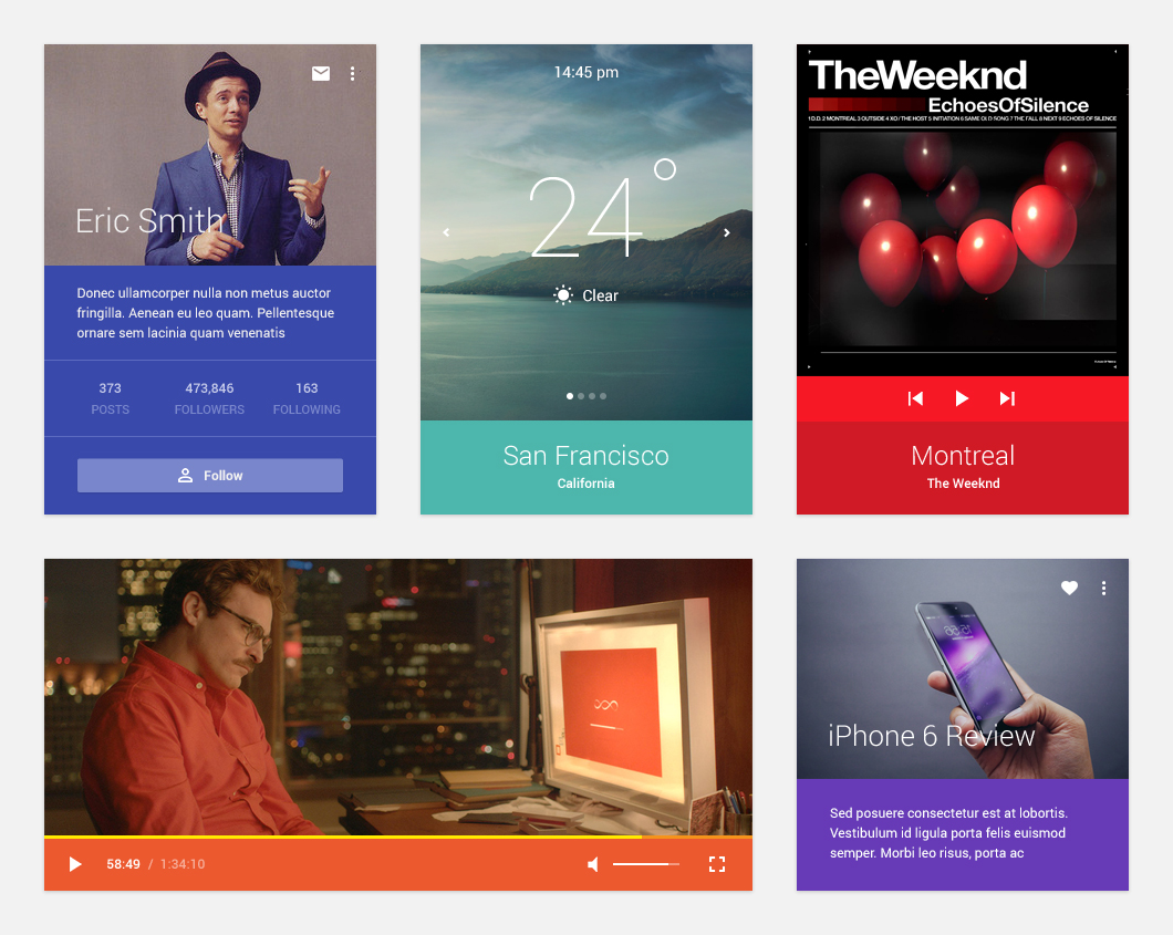 FREEBIE: Material Design UI Kit PSD | Inspiration by Lumiart